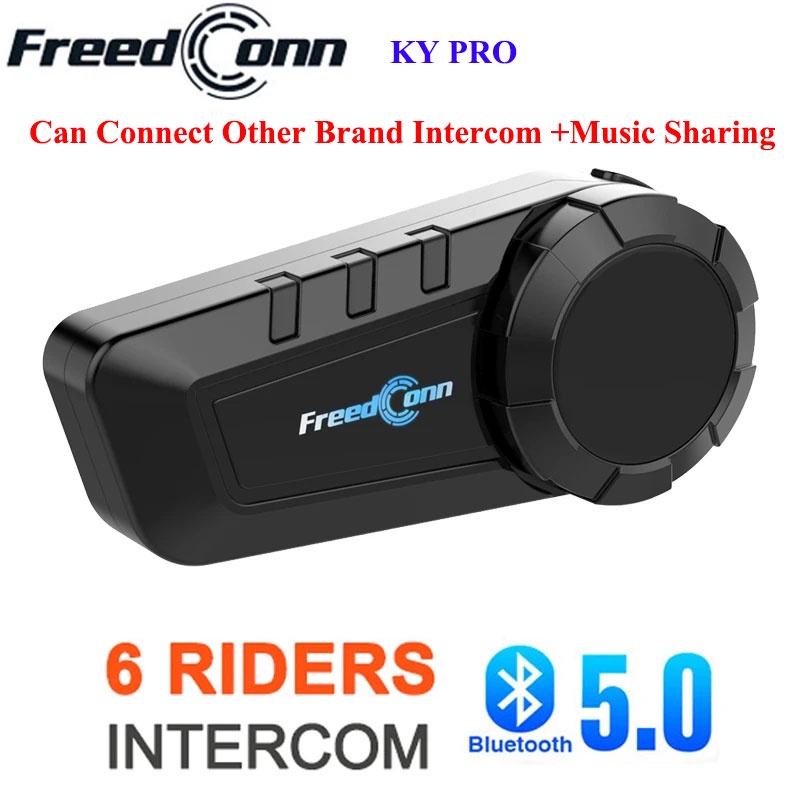 Freedconn KY PRO Bluetooth 5.0 Motorcycle Intercom Helmet Headset 1000M ...