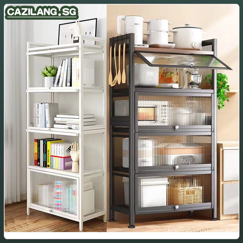 Metal Kitchen Cabinet Rack Storage Cabinet Sideboard Cabinet With Flip ...