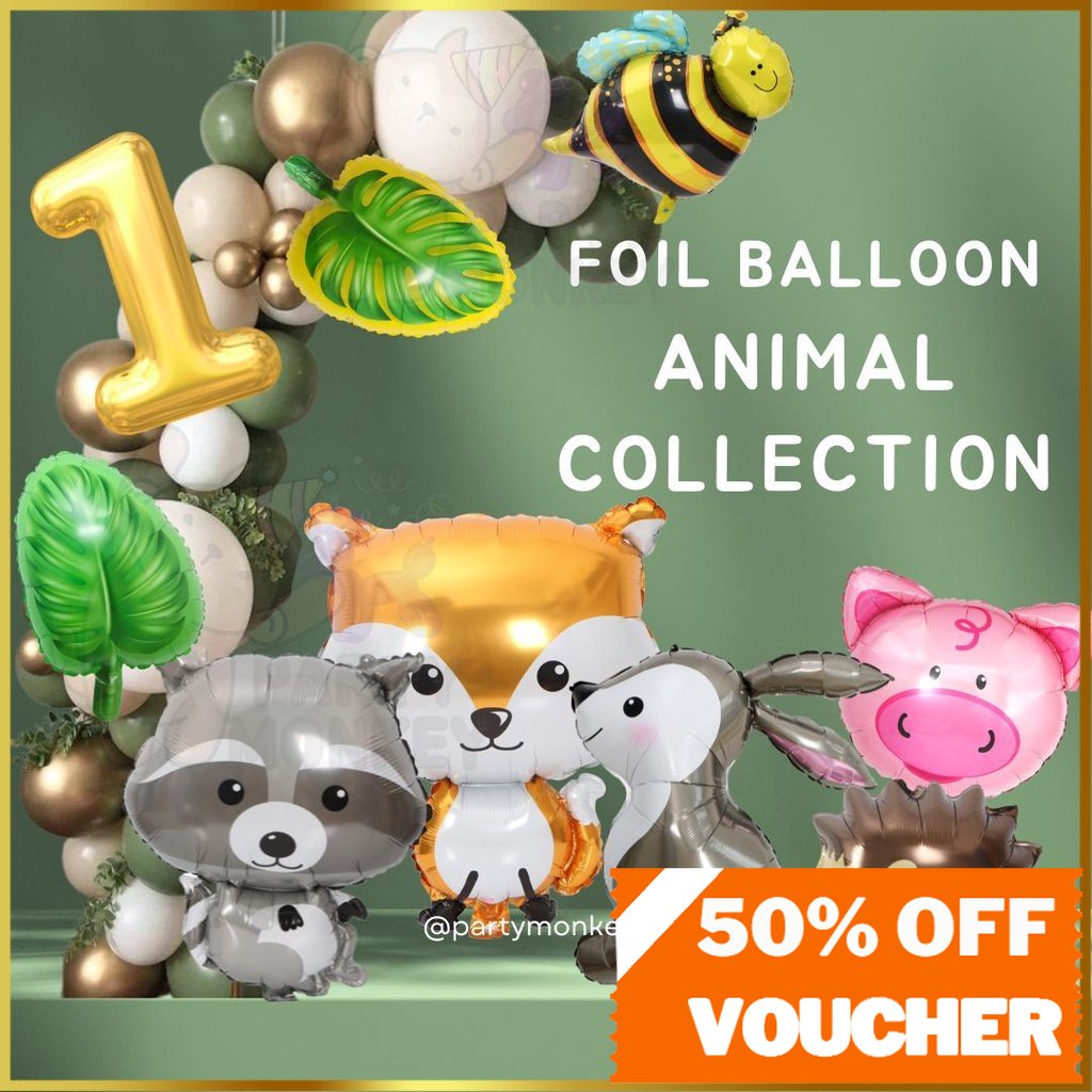 [SG Instock] Jungle Animal Forest Theme Balloon Party Decoration ...