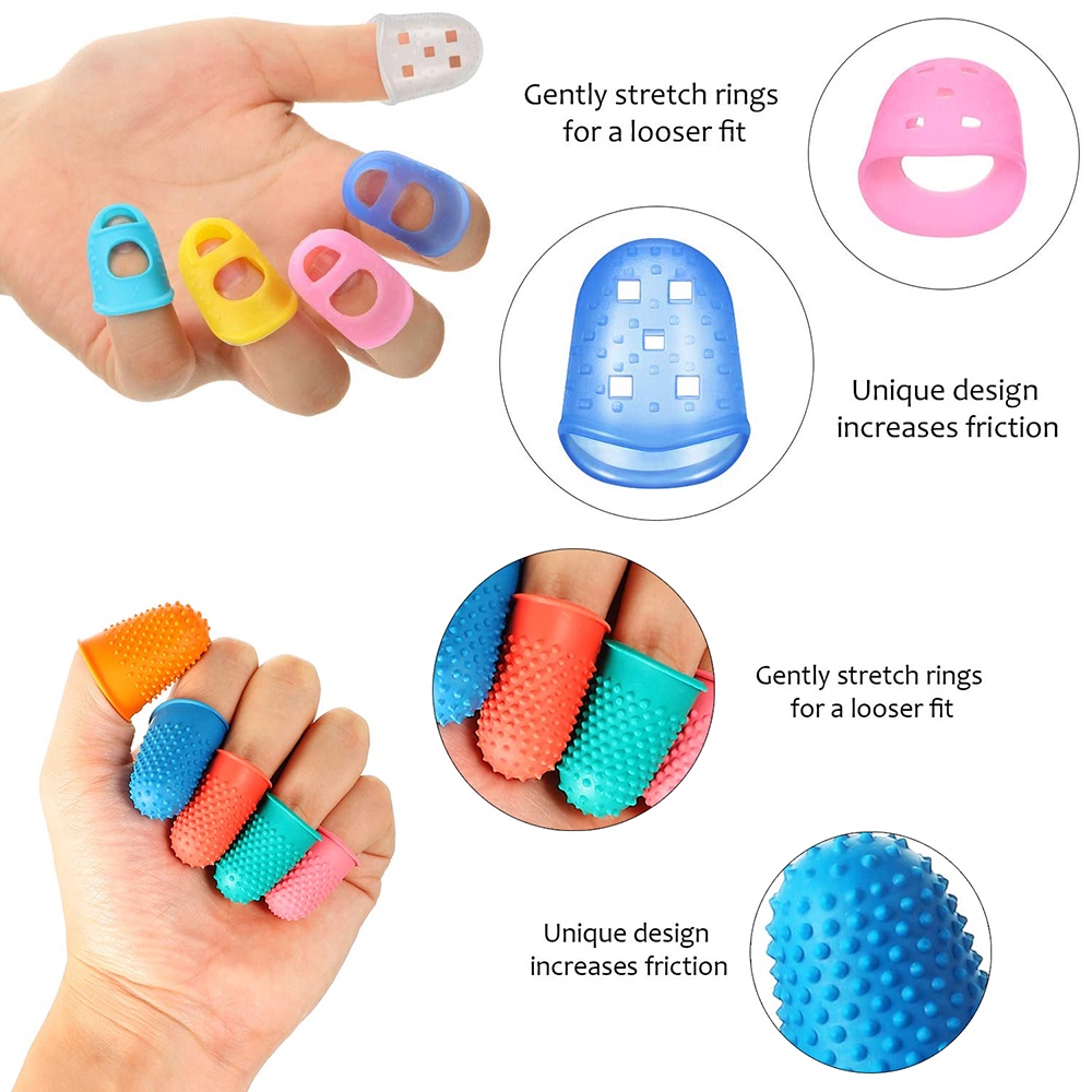 5/10pcs Rubber Finger Sleeve Sewing Rubber Sleeve Silicone Finger ...