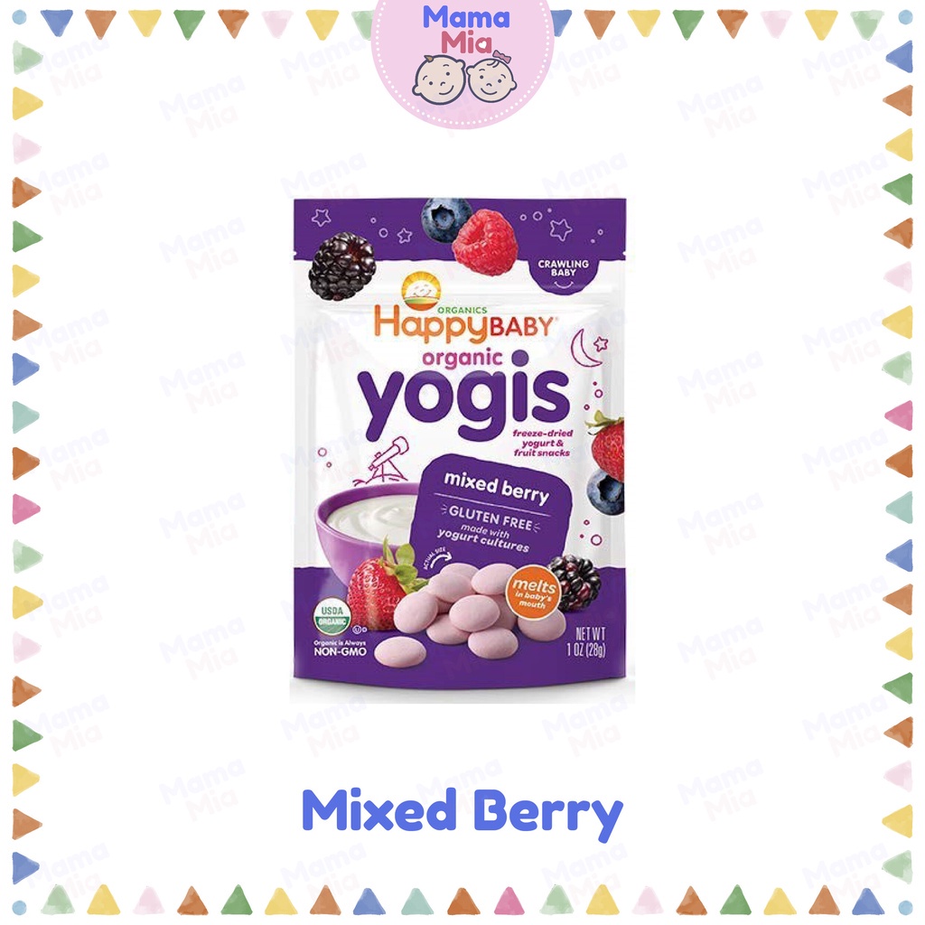 Happy Baby Organic Yogis Freeze-Dried Yogurt Fruit Snack 28g 9+Months ...
