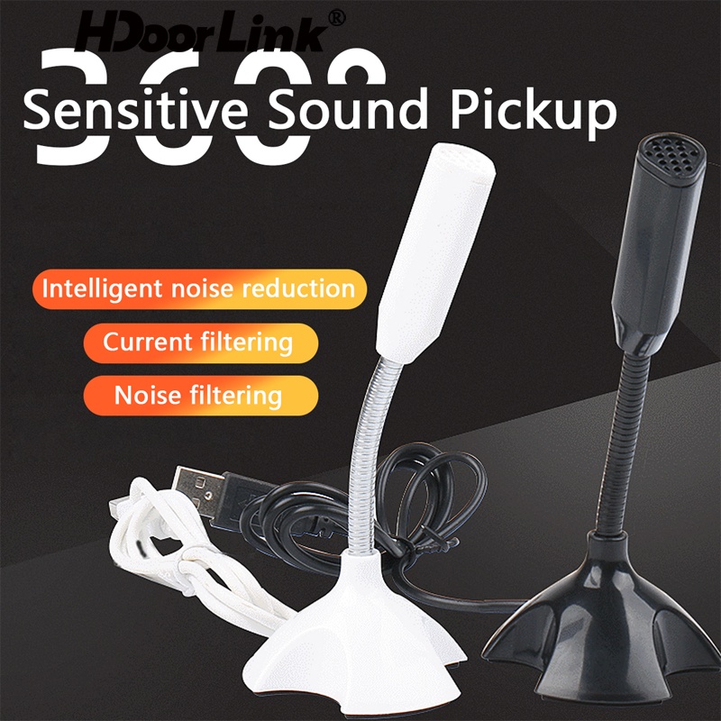HdoorLink USB Laptop Microphone Voice Mic High Sensitivity Mini Studio ...