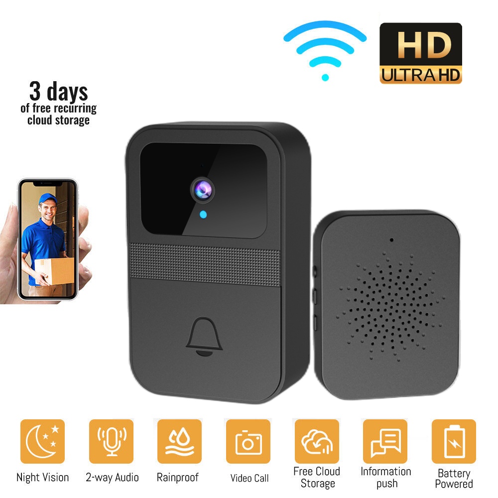 Wireless Door Bell Camera Smart Visible Intercom Waterproof Ring Doorbell Camera With Wifi Hd ...