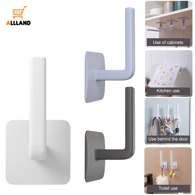 Simple L Shape Wall Mounted No Punching ABS Hook/ Self Adhesive Strong ...