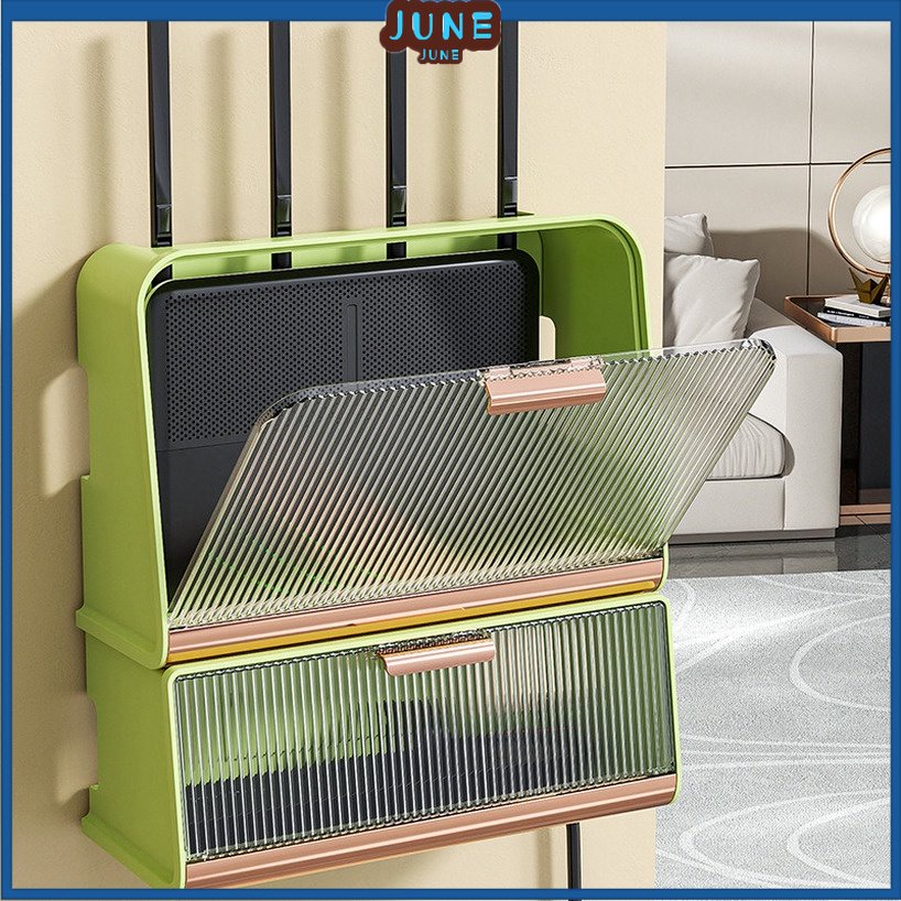 Luxury WiFi Router Storage Box Wire TV Set Top Box Wall Hanging Shelf ...