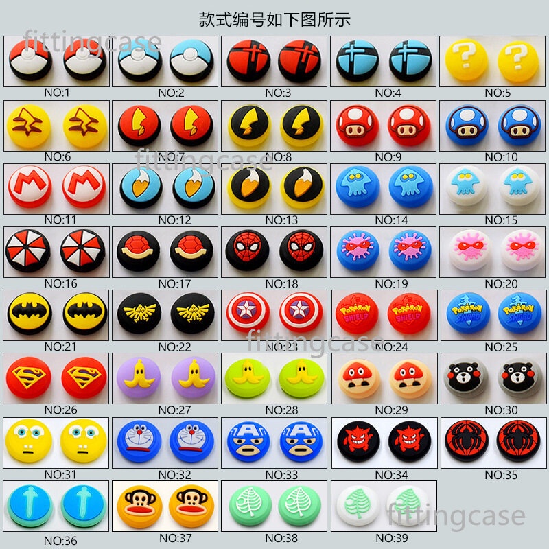 【2 Pcs】 Nintendo Switch Joystick Cover Thumb Stick Cap Joycon Grip Cap ...