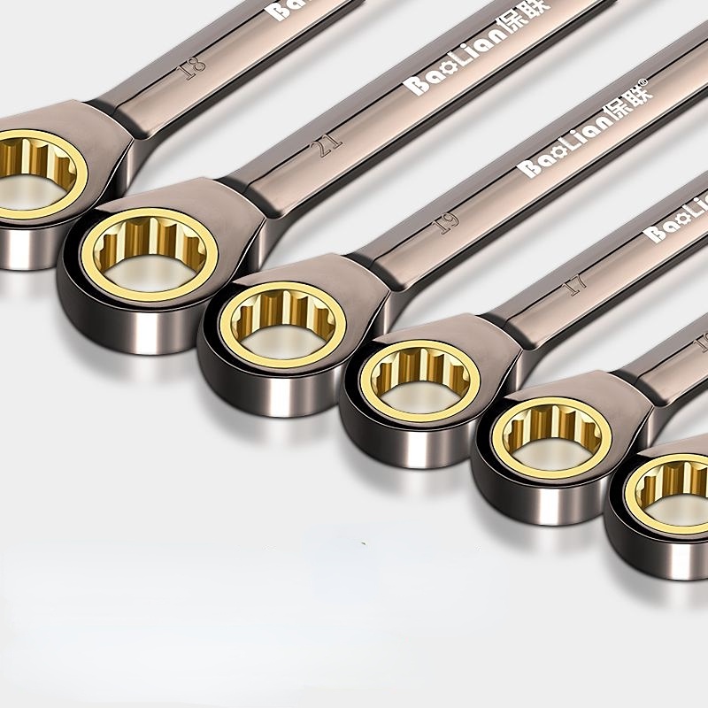 Ratcheting Combination Wrench Metric Chrome Vanadium Steel Hand tool ...