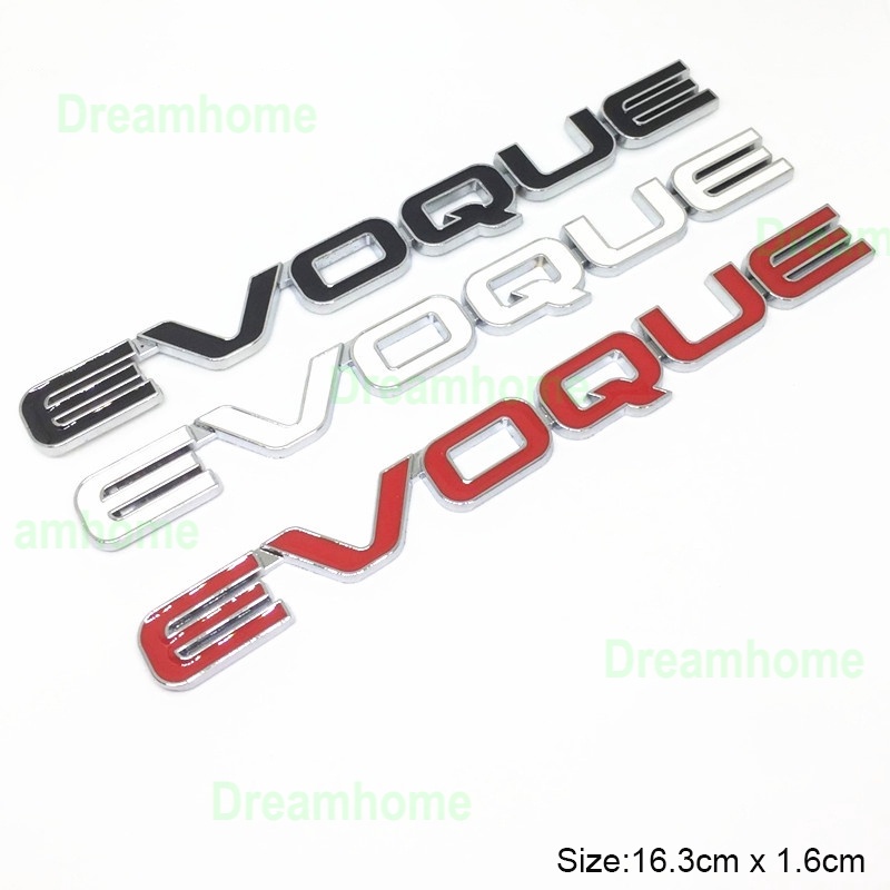 EVOQUE Logo 3D Metal Tail Emblem Badge Auto Exterior Rear side Turbo ...