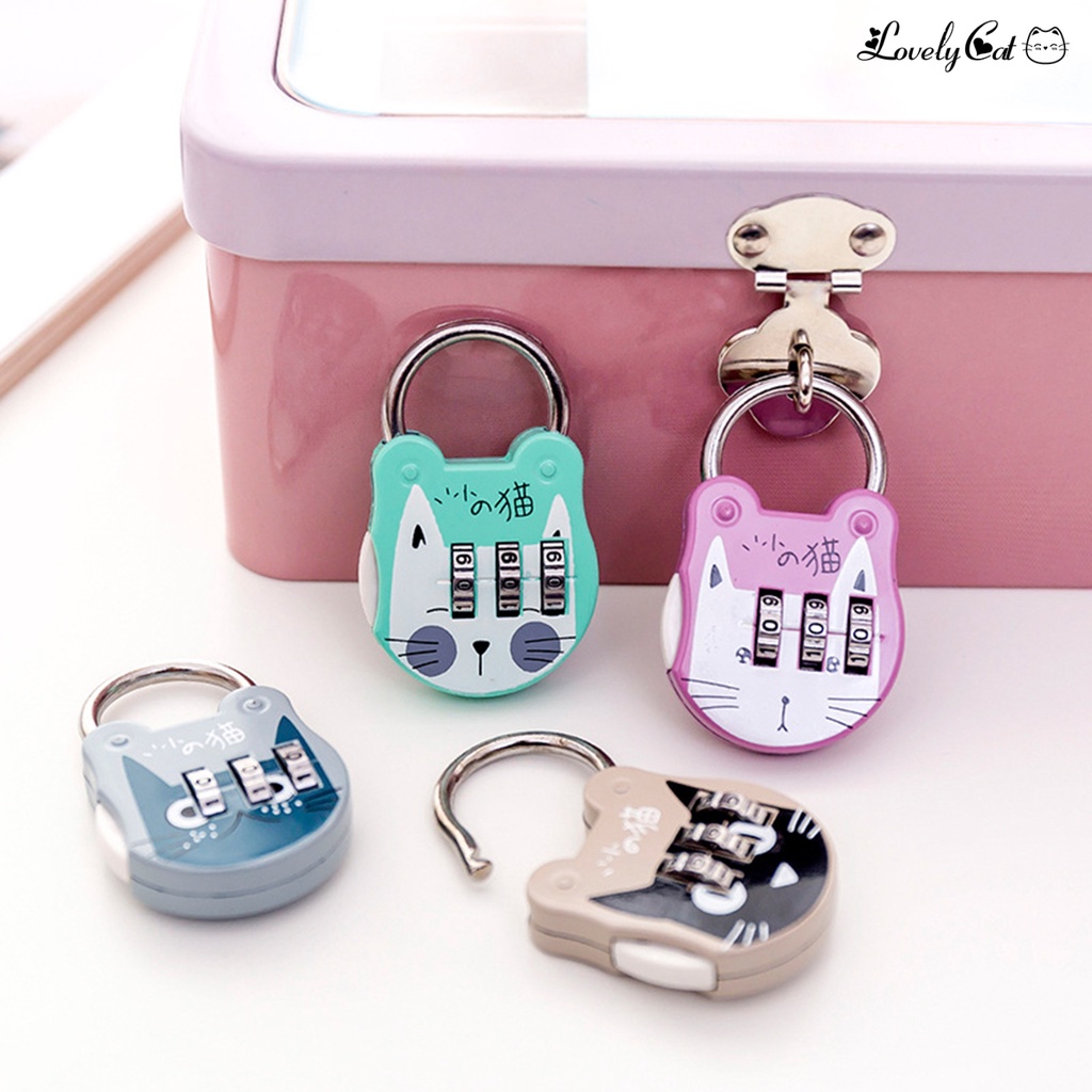 [Pioneer] Cute Cartoon Cat Table Cabinet Combination Lock Student ...