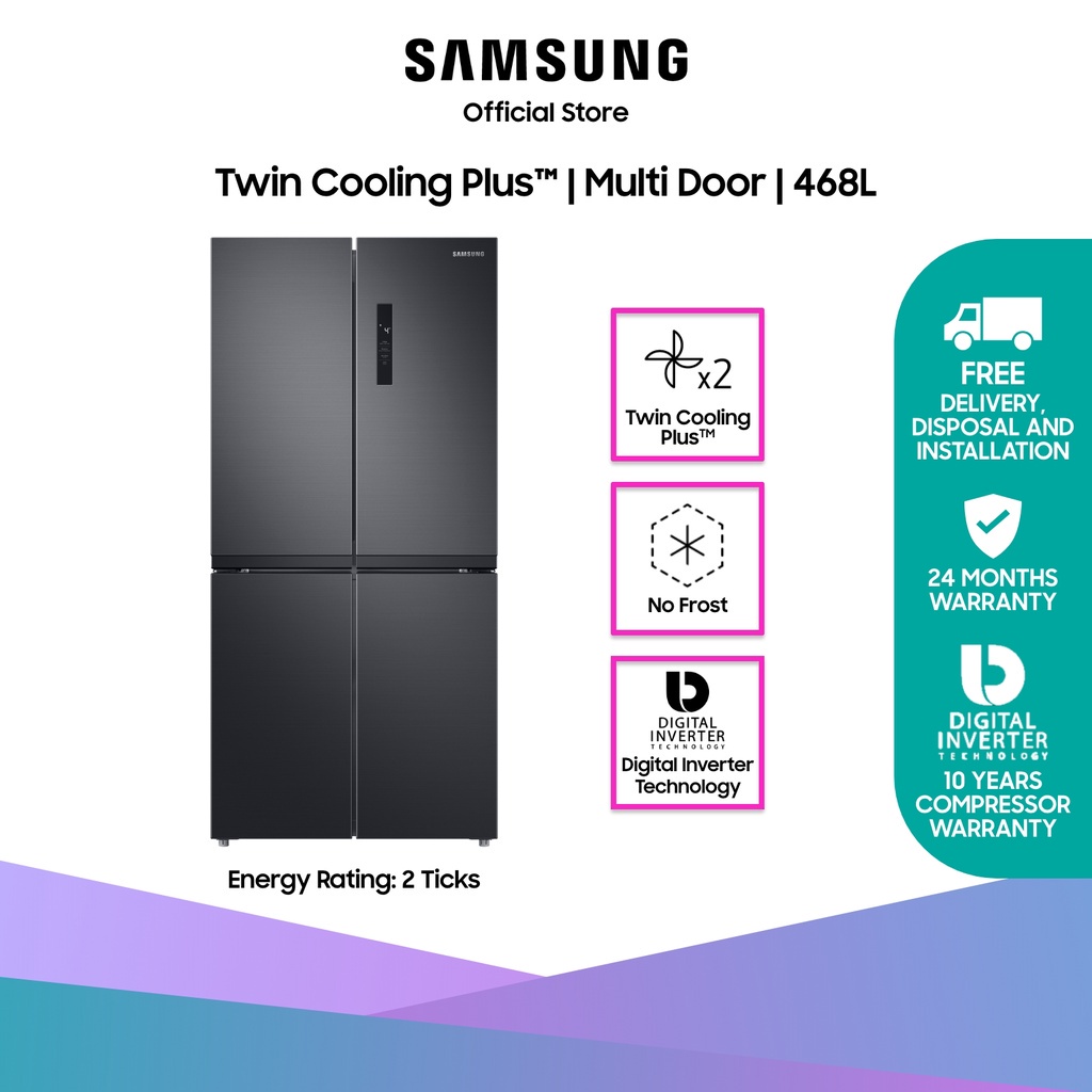 Samsung RF48A4000B4/SS, Multi-door Refrigerator, 468L, 2 Ticks | Shopee ...