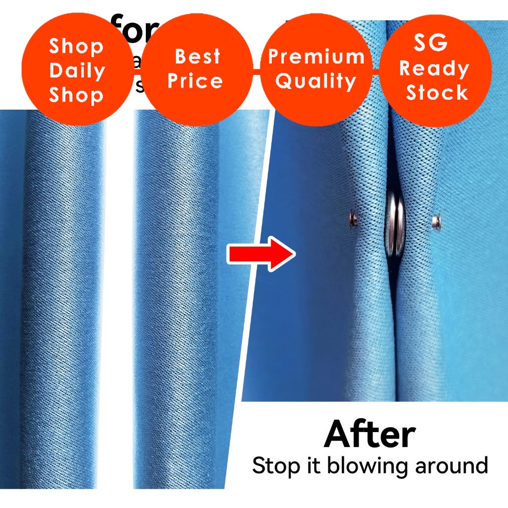 10 Pairs Curtain Magnets Closure Curtain Weights Magnets with Back Tack ...