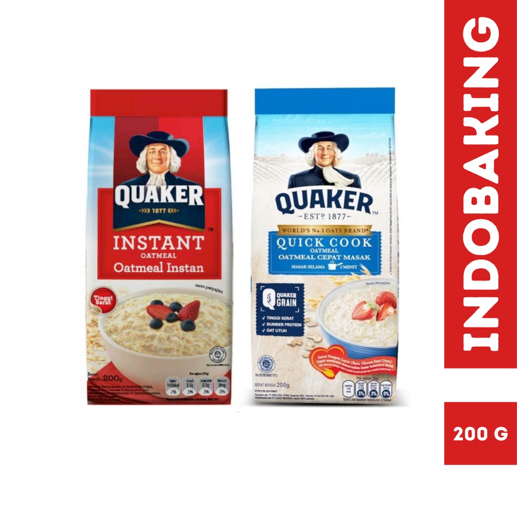 Quaker Oatmeal Instant & Quick Cooking 200g | Shopee Singapore