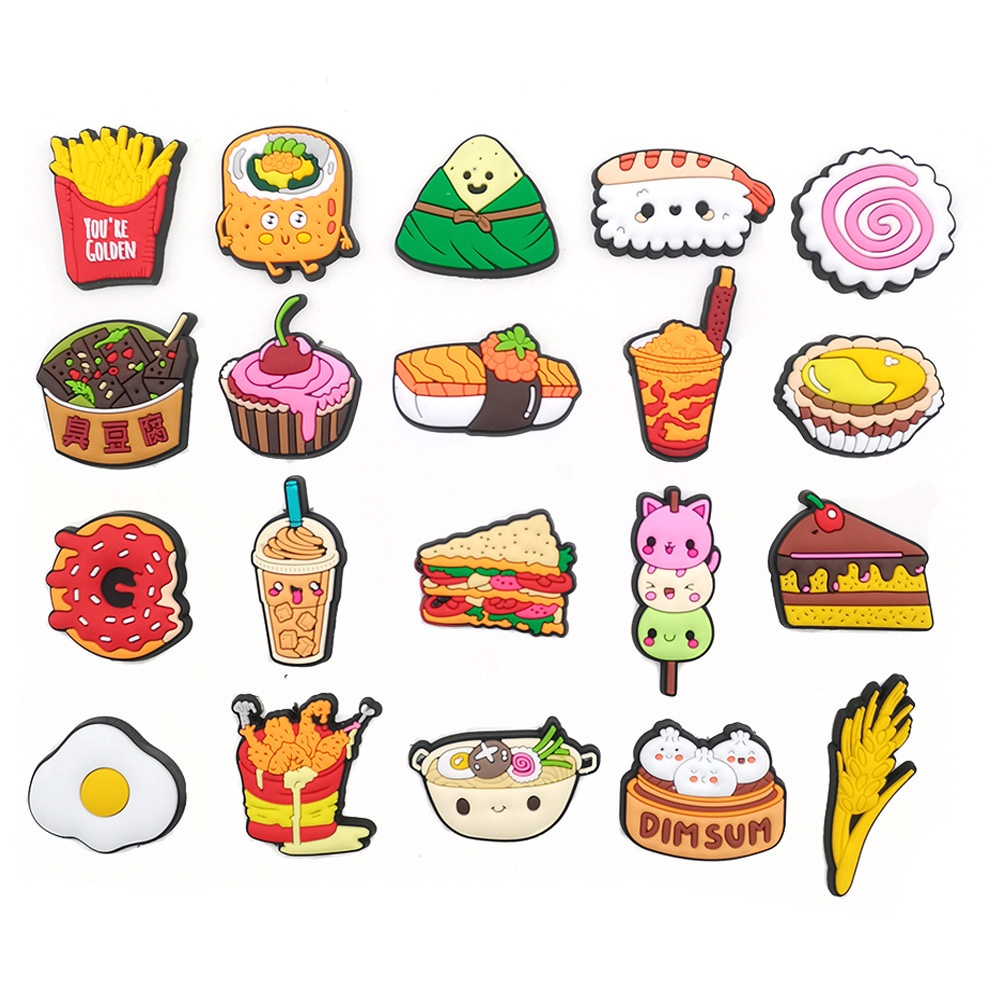 【Food Graffiti Series】Cute Cartoon Food Graffiti Croc Jibz Detachable ...