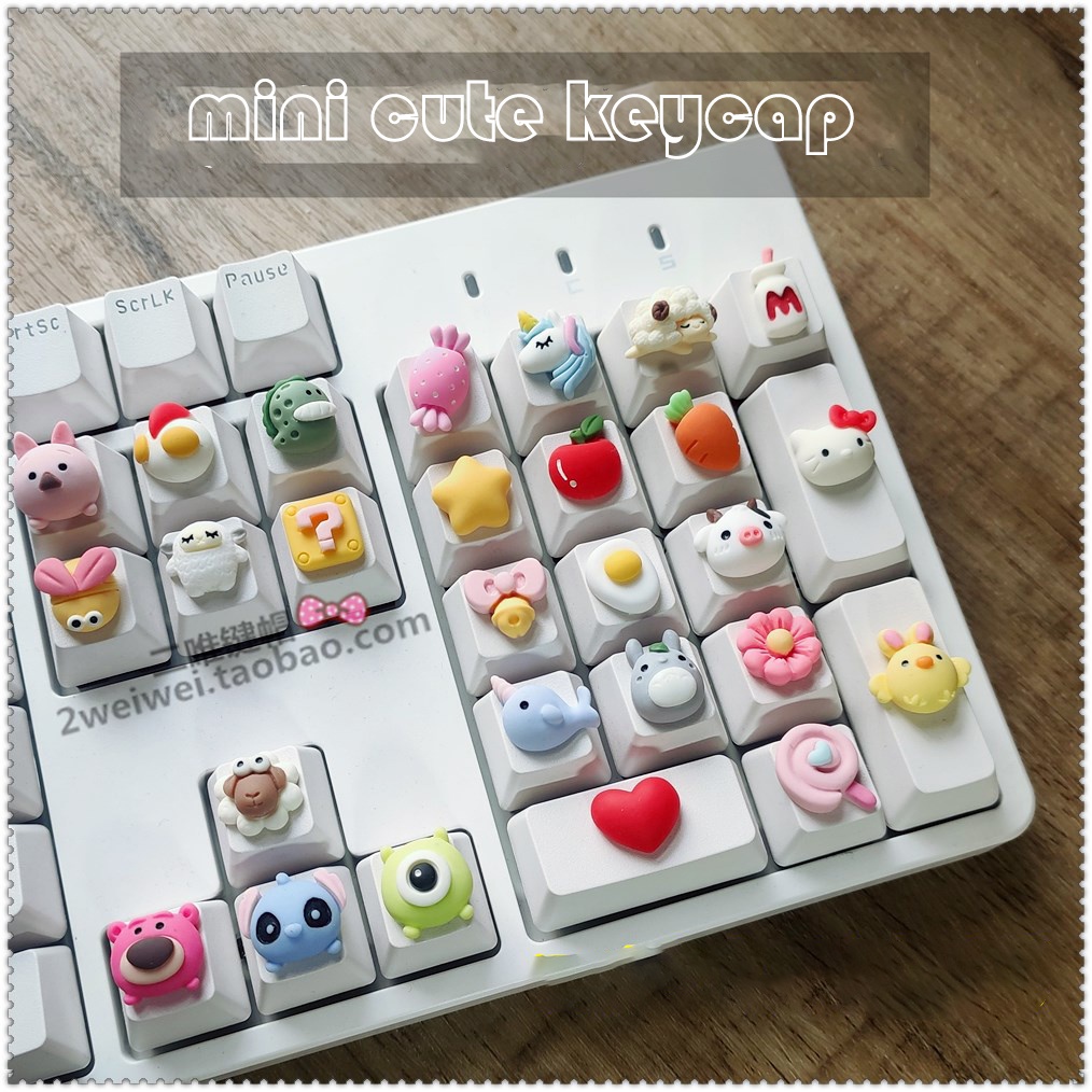 Resin Mini Cartoon Key Cap OEM Height Personalized Cross Shaft ...