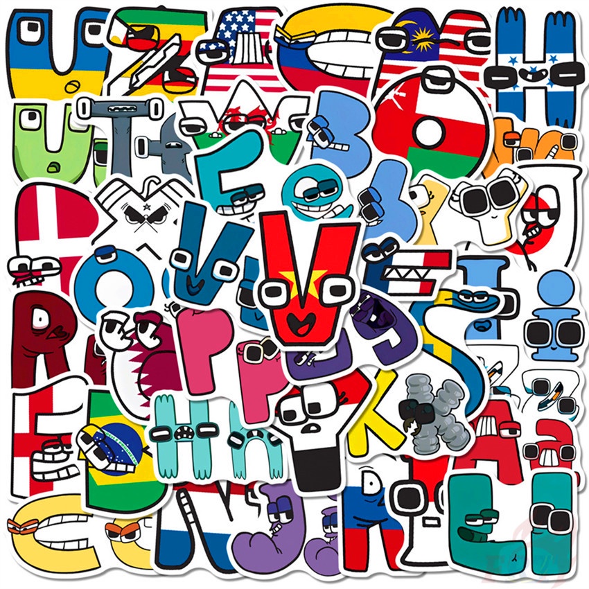 Alphabet Lore Series 02 Stickers 50Pcs/Set Waterproof DIY Fashion ...