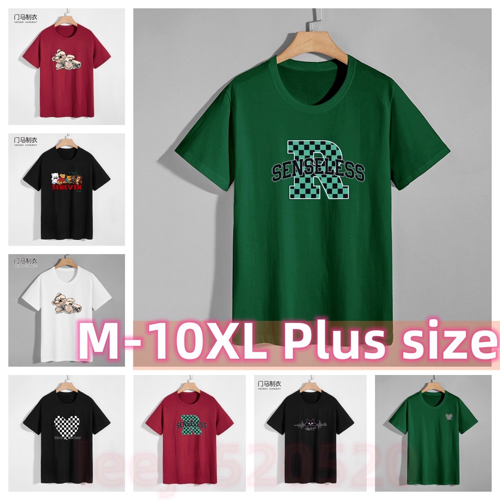 M-10XL oversized tee cotton large size t-shirt large size men's plus ...