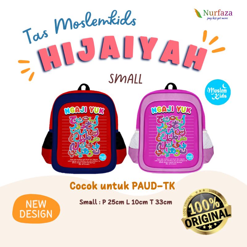 Moslem Kids Backpack for PAUD Kindergarten School Children Let's Recite ...