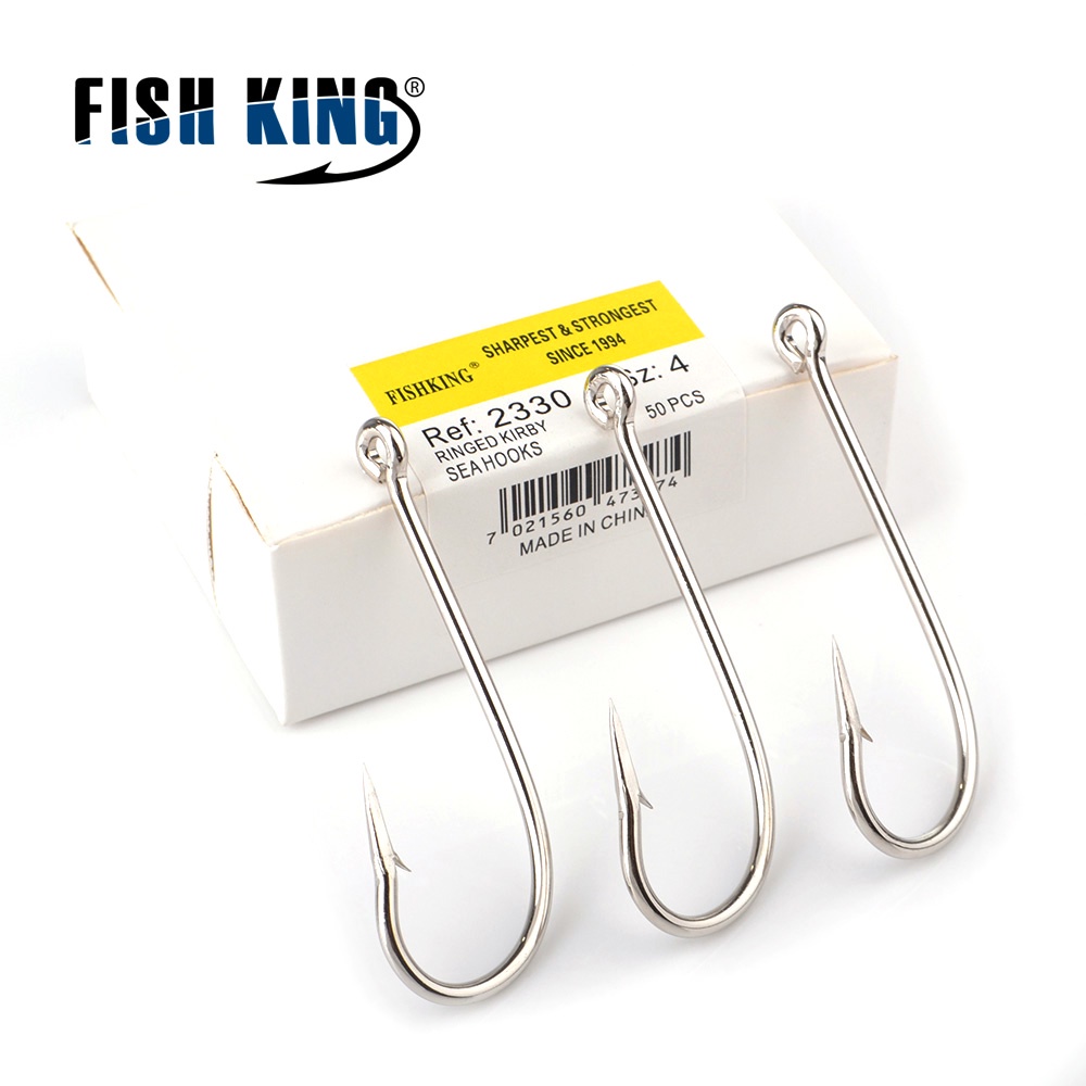 FTK 2330 Fishing Hook Ringed High Carbon Steel Barbed Hook Fishing Tool ...
