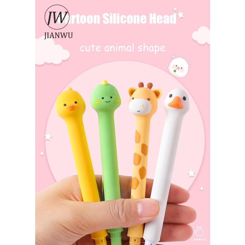 JIANWU 0.5mm Cute Cartoon Animal Standing Pen Creative DIY Drawing Pen ...
