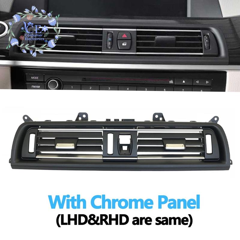 Plated Black Dashboard Central Air Conditioner Vent Grille Complete ...