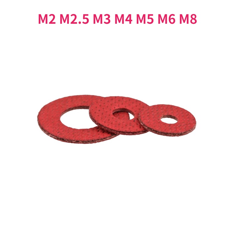M2 M2.5 M3 M4 M5 M6 M8 Red Steel Paper Fiber Insulating Flat Washer ...
