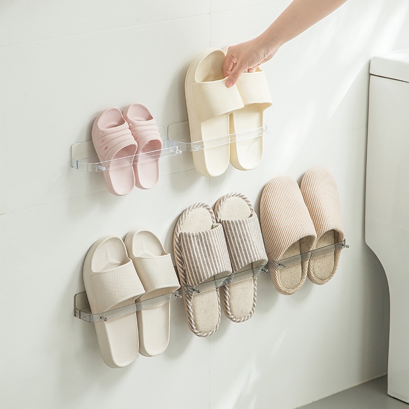 Wall Mounted Shoe Storage Rack Bathroom Slipper Shelf | Shopee Singapore