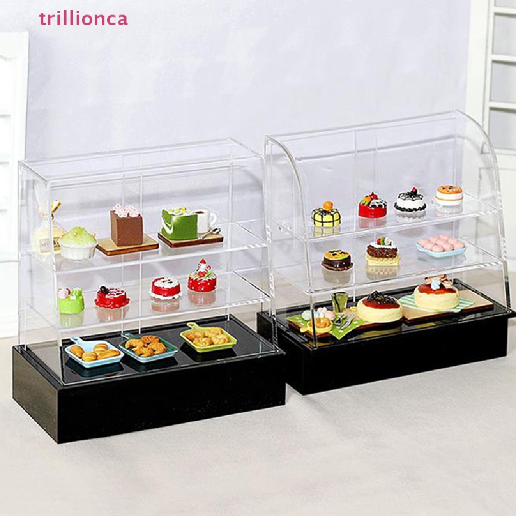 Trillionca 1:12 Miniature Cake Counter Showcase Cabinet Dollhouse ...
