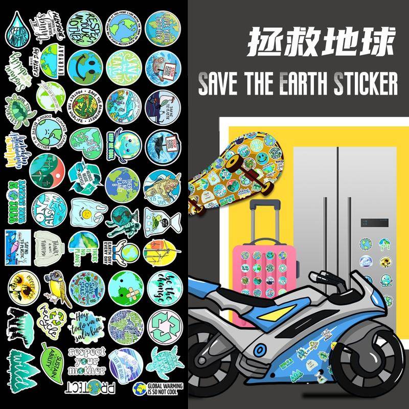 Save the Earth stickers;Protect the Earth stickers (50 sheets/100 ...