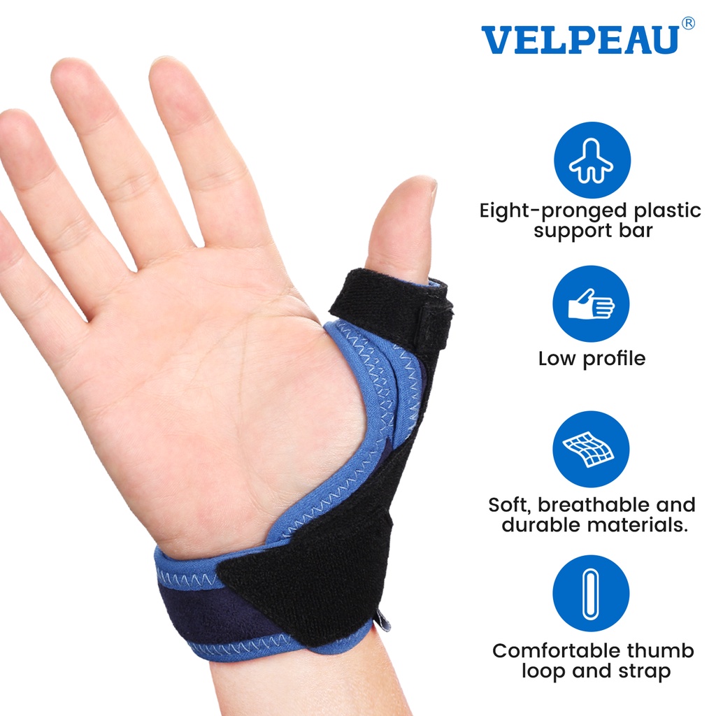 VELPEAU Thumb Support Thumb Brace Wrist Strap - CMC Joint Thumb Spica ...