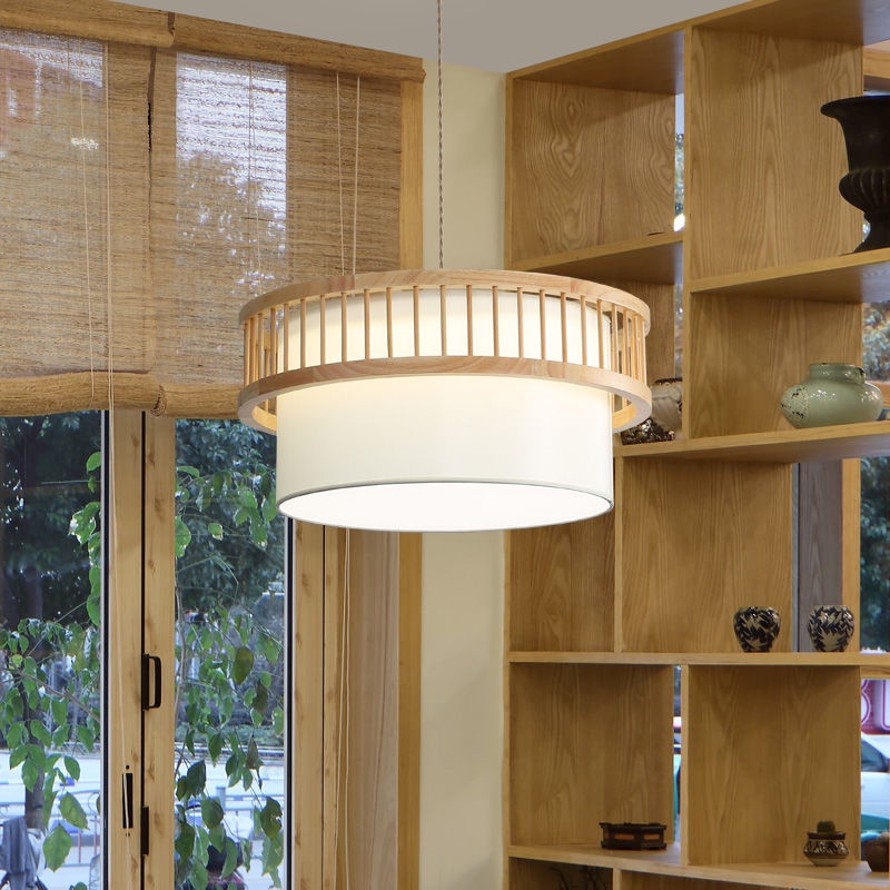 Japanese-style solid wood Pendant Lamp chandelier restaurant lamp ...