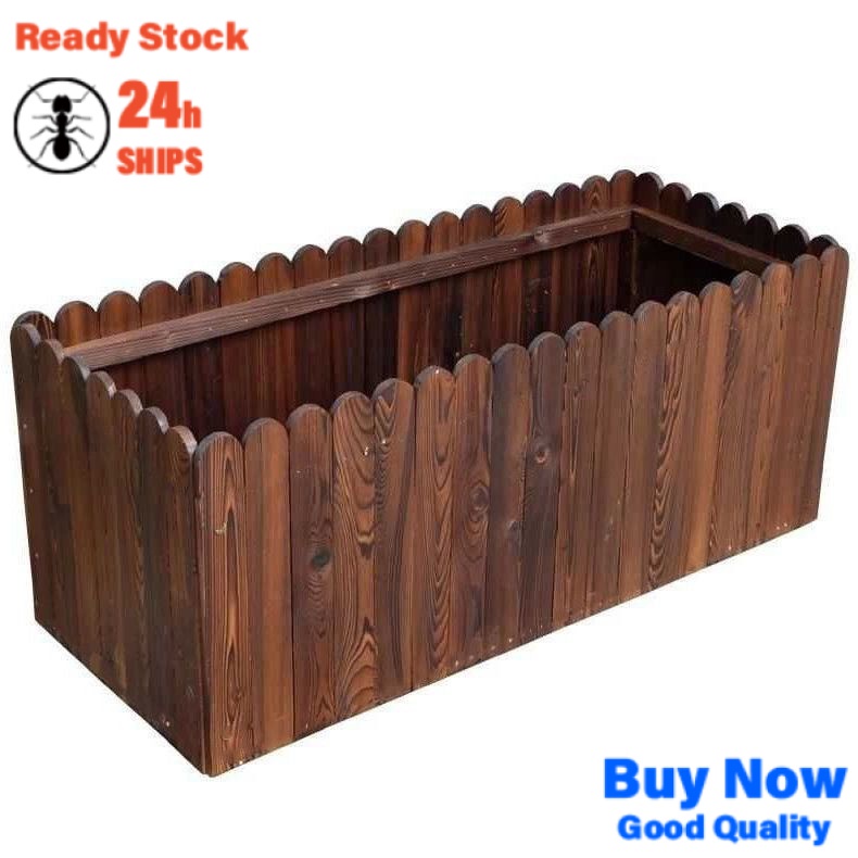 [in stock] anticorrosive wood flower box extra large rectangular flower ...