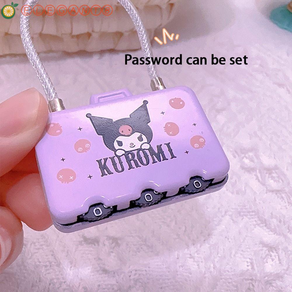 AELEGANT Metal Padlock Anti-theft Suitcase Baggage Password Lock Kuromi ...