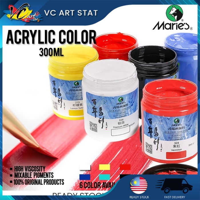 Marie's Acrylic Colour 300 ml Waterproof Paint Arcylic Colors Cat ...