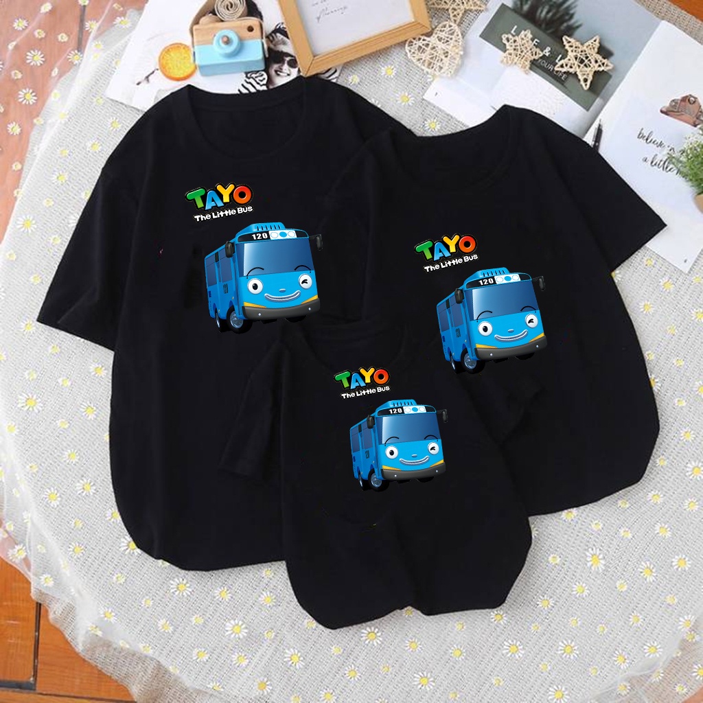 2023 Famliy TAYO the Little Bus T Shirt Parents And Kids Baby Cartoon ...