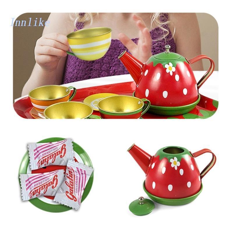 INN 14-Piece Toddlers Pretend Teapot Set Party Kitchen Pretend Playset ...