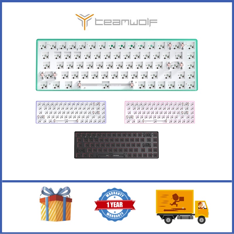 CIY Tester68 Wireless Bluetooth Mechanical Keyboard Kit 68-Key DIY Hot ...