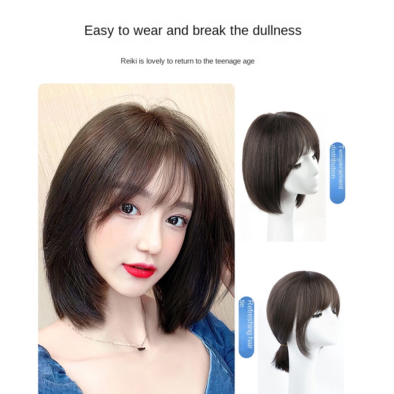 1008d Real Hair Wig Female Needle Big Scalp Bobo Head Natural Age ...