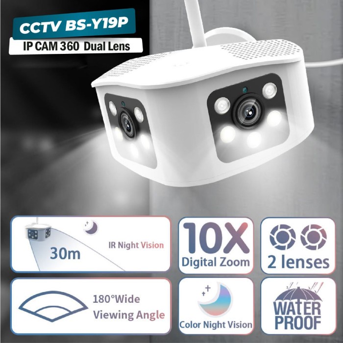 Panoramic Dual Lens outdoor CCTV camera, two 4K ULTRA WIDE cameras ...