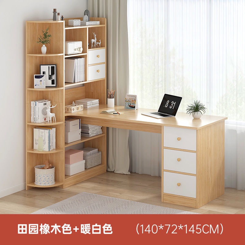 【In stock】2-level Bookshelf desk / With the drawer / Office desk ...