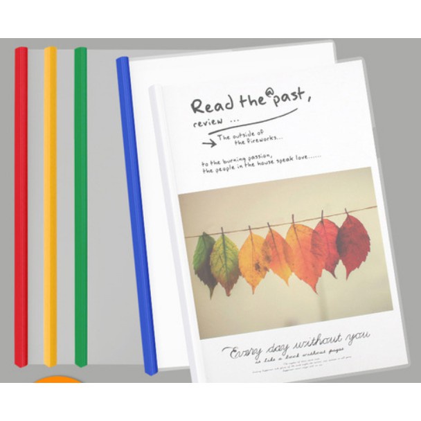 A4 Size File Folder Sliding Bar Report Covers Transparent School ...