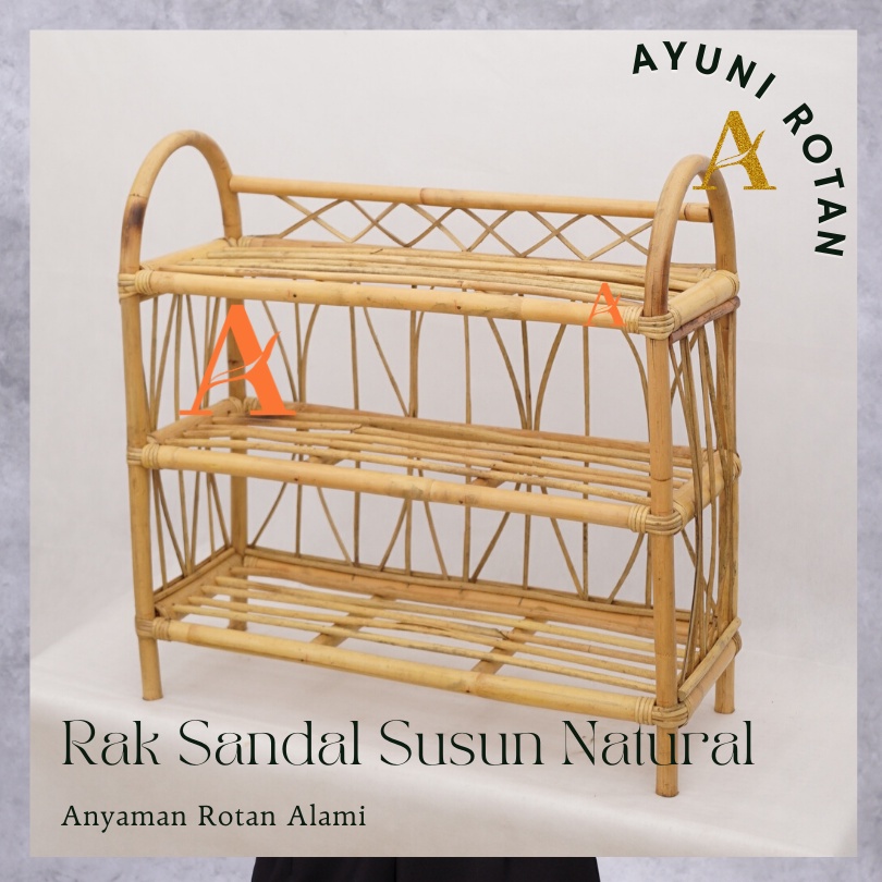 Natural Rattan Stacking Shoe Rack Stacking 3 And 4/quality Sturdy ...