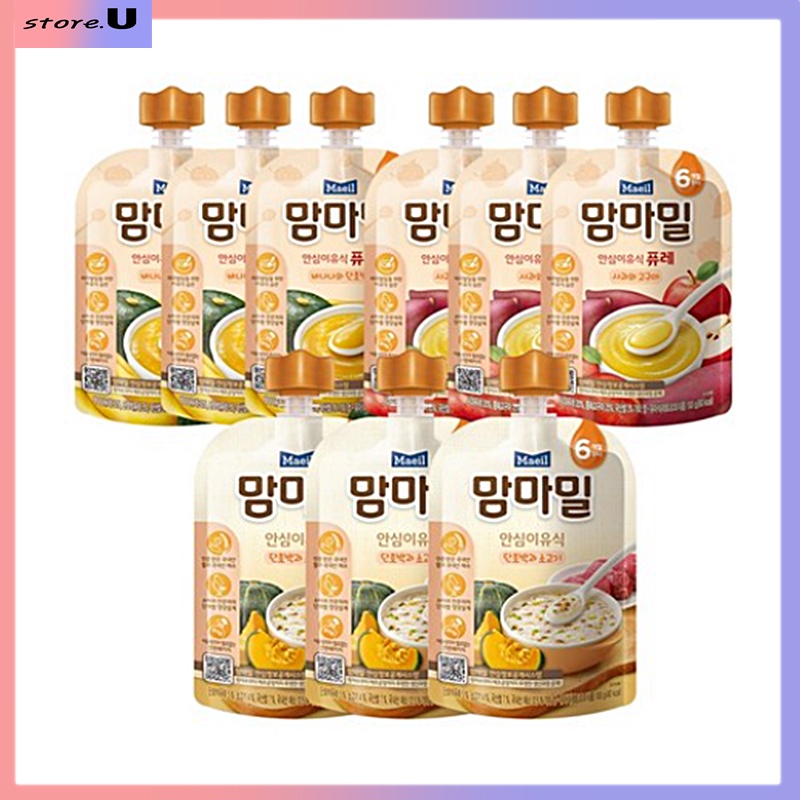 [Maeil] Baby Food Puree, Porridge Korean Organic Mamma Meal 6M+ 3 types ...