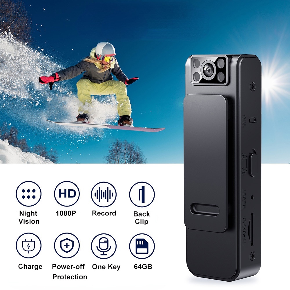 A19 Mini Camera HD 1080P Wearable Body Camera Night Vision Voice Video ...