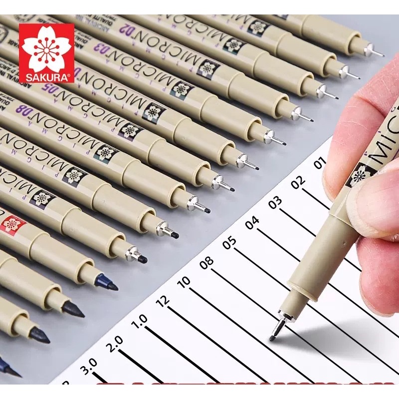 9pcs Sakura Pigma Micron Individual Drawing Pens Black Markers Sketch ...