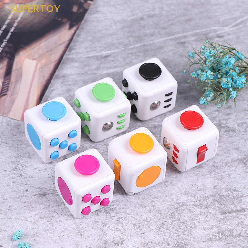 SUPERTOY Adult Kids Anxiety Relief Figit Fidget Cube Fiddle Toys Dice ...