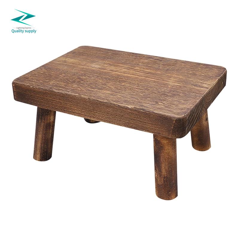 High Beds Wooden Step Stool Solid Wood Small Stool Kitchen Living Room ...