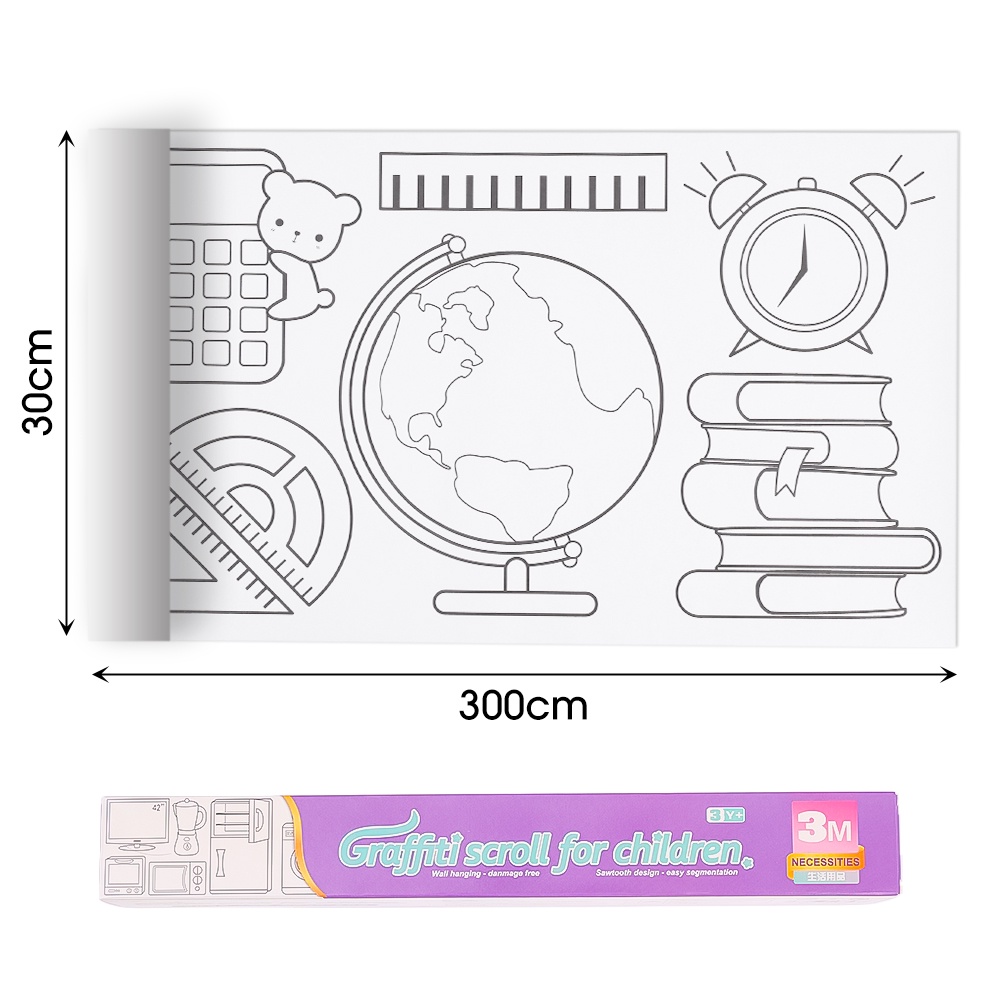 3M Non-Repetitive Children's Drawing Roll Cartoon Painting Paper ...