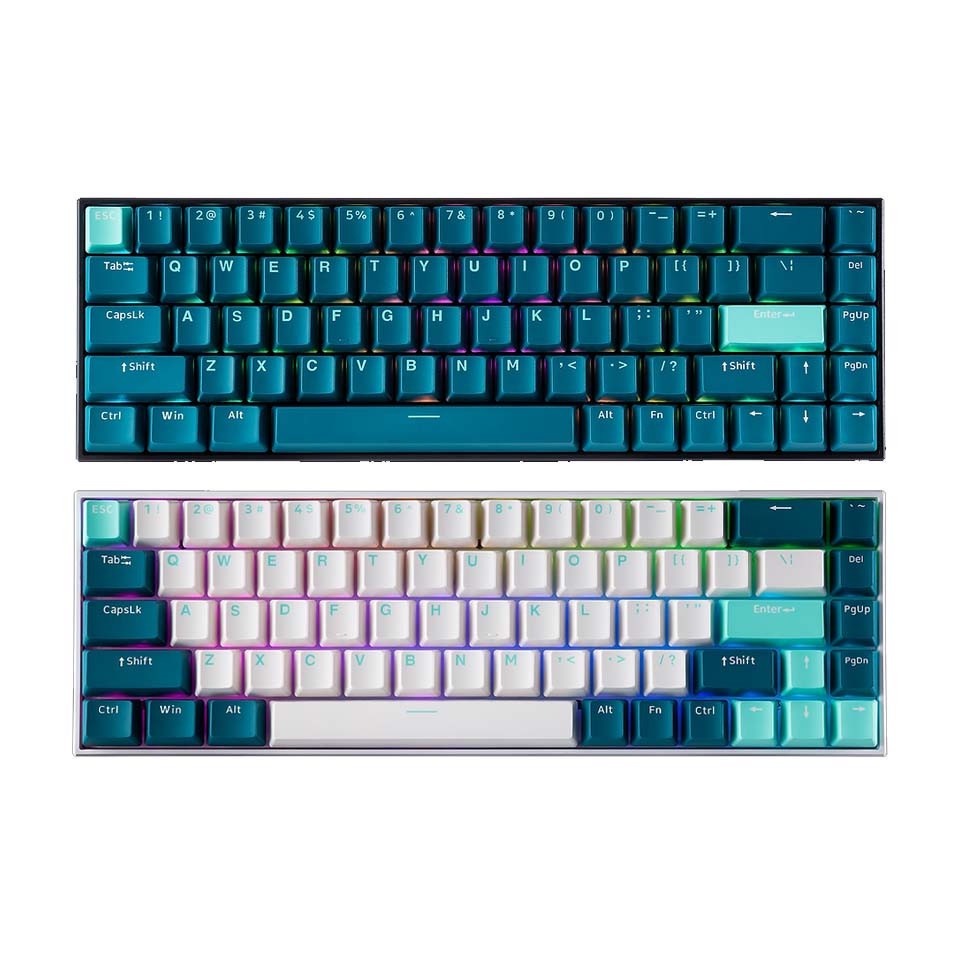 Tecware B68+ Bluetooth 2.4GHz Wireless Mechanical Keyboard RGB Mini 65% ...