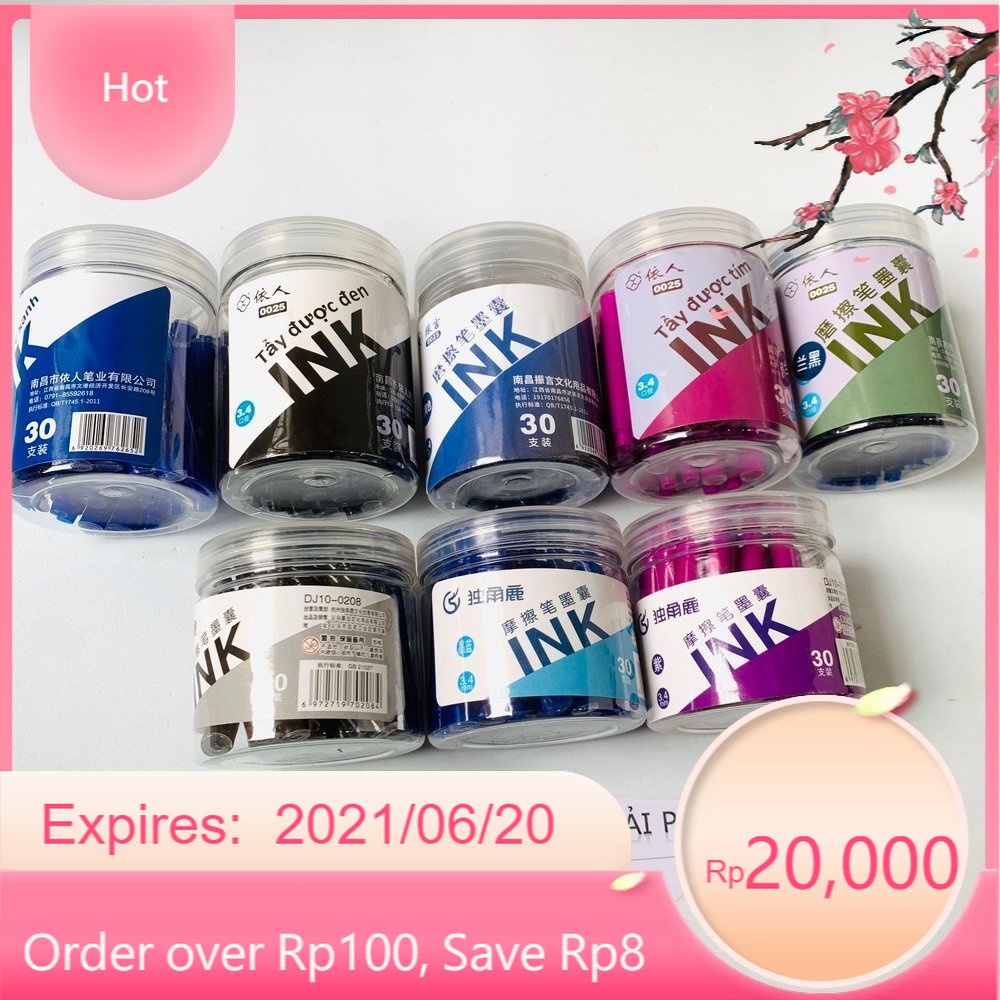 The 30-Tube Easy-To-Erase Ink Bottle Is Stored In A Very Handy Plastic ...