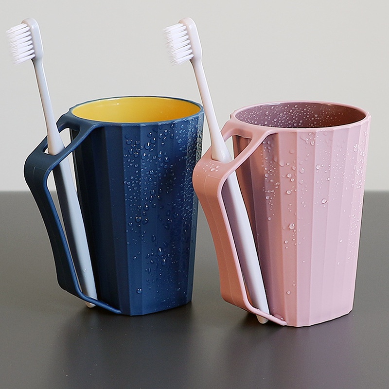 Household Wash Tooth Mug for With Handle Toothbrush Cup Durable PP ...